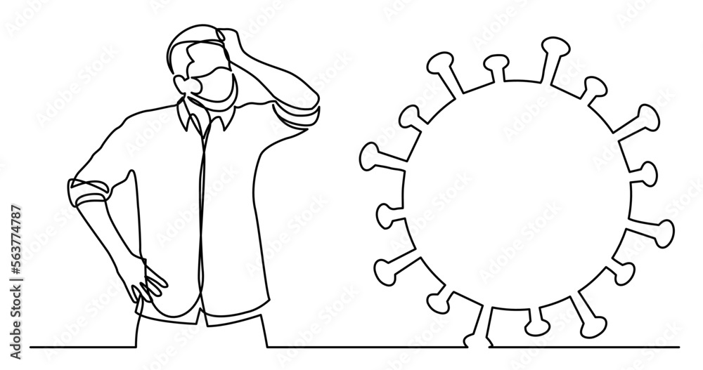 continuous line drawing vector illustration with FULLY EDITABLE STROKE ...