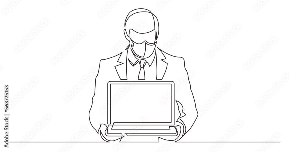 continuous line drawing vector illustration with FULLY EDITABLE STROKE ...