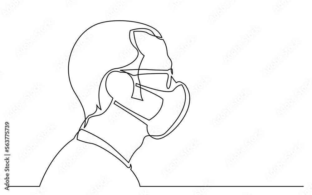 continuous line drawing vector illustration with FULLY EDITABLE STROKE ...