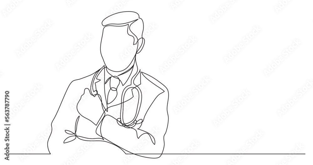 continuous line drawing vector illustration with FULLY EDITABLE STROKE ...