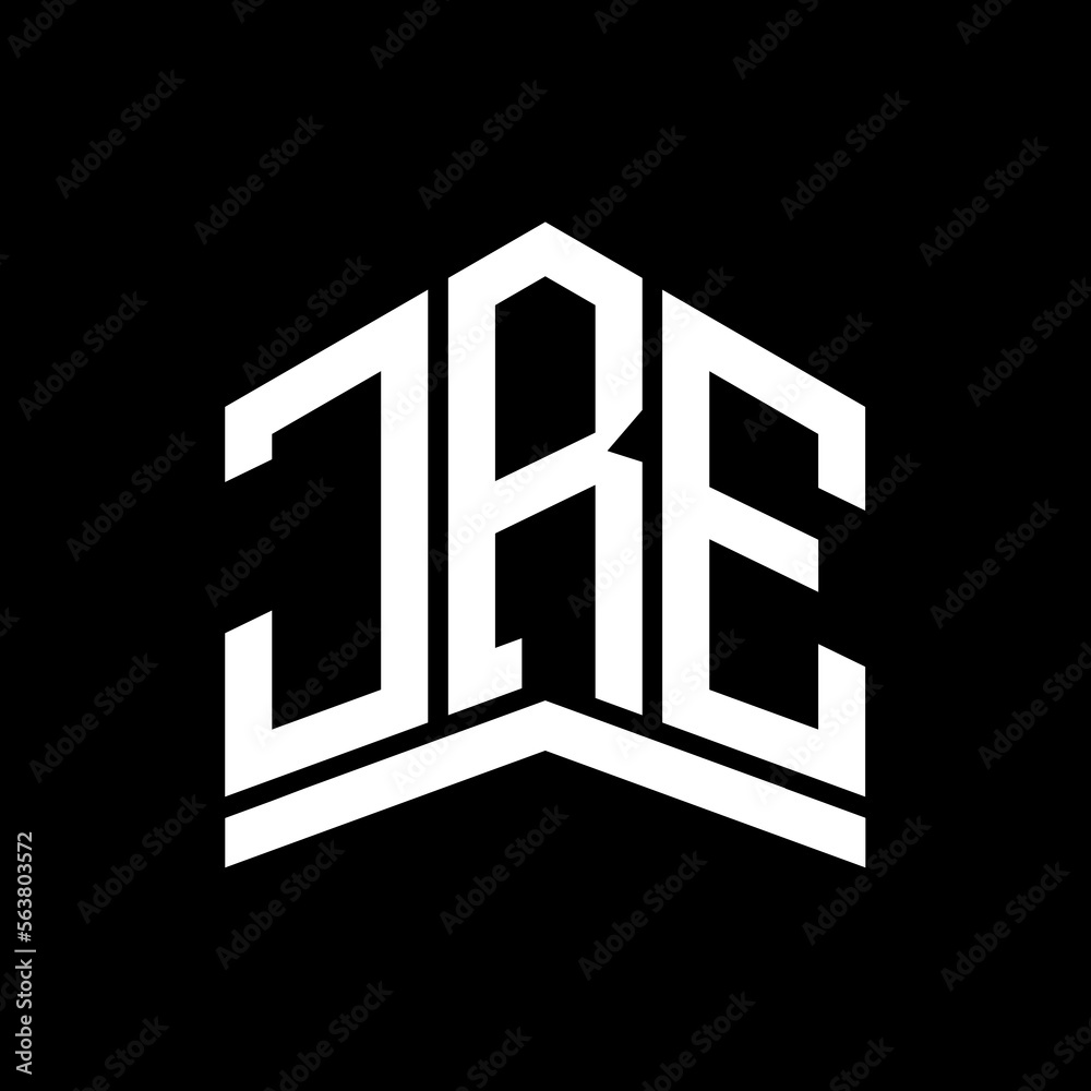 Vecteur Stock JRE letter logo design. JRE creative initials monogram ...