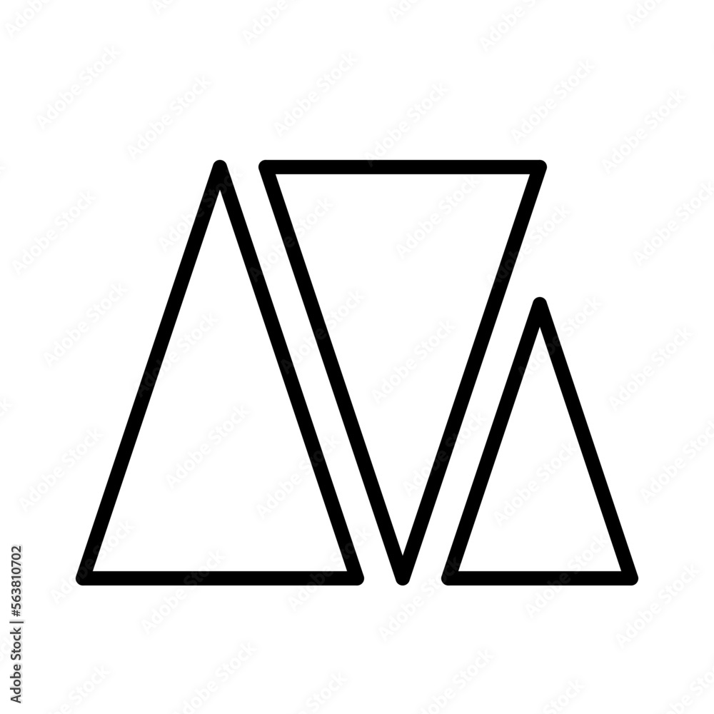 pyramid line art vector Stock Vector | Adobe Stock