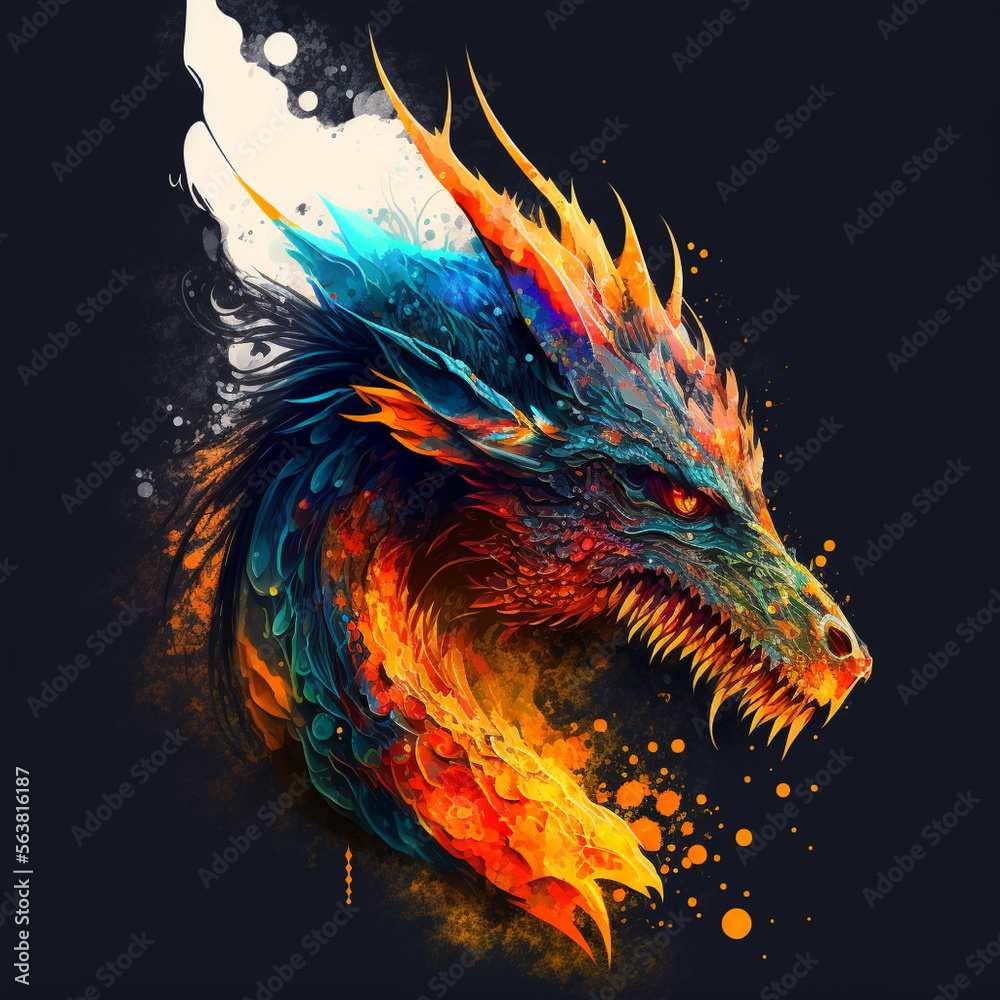 fire and flames, dragon, zodiac animal set, Chinese zodiac ...