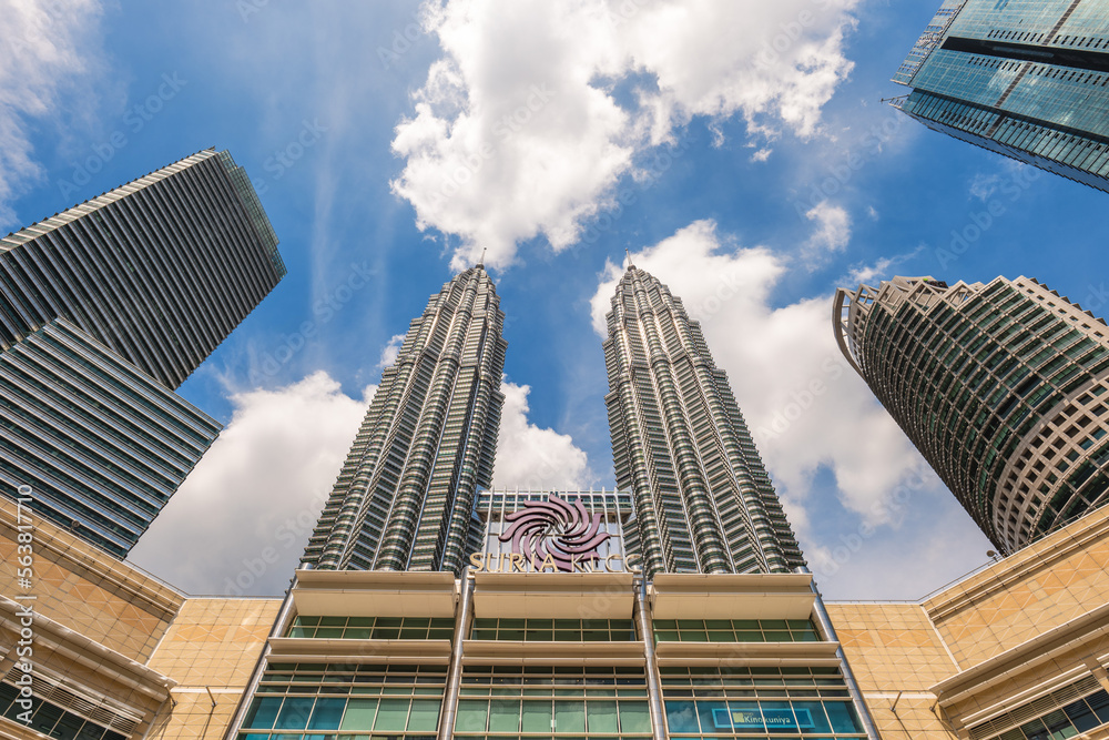 January 12, 2023: petronas twin towers, the tallest buildings in Kuala ...