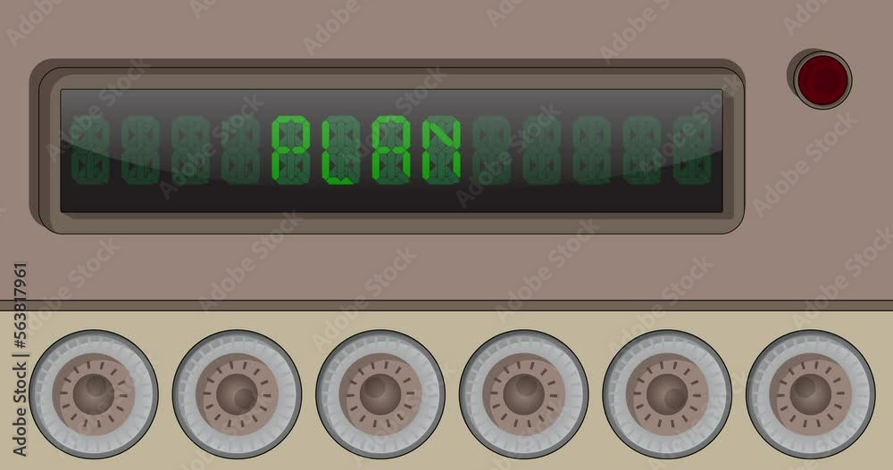 Plan text on a Digital Led Panel. Announcement Message with Light ...