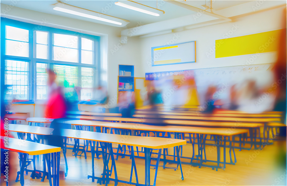 Blurry school background ideal for education backgrounds, generative AI ...