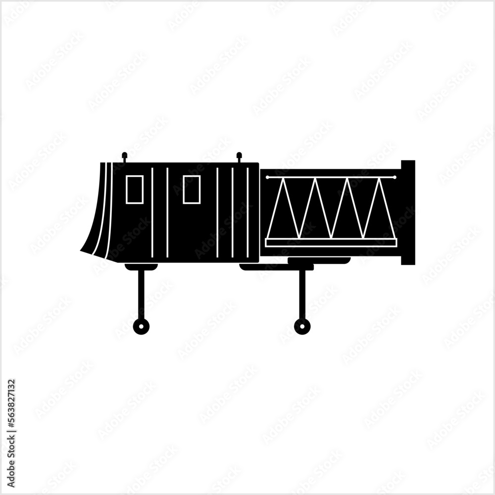 Jet Bridge Icon, Passenger Boarding Bridge Icon Stock Vector | Adobe Stock