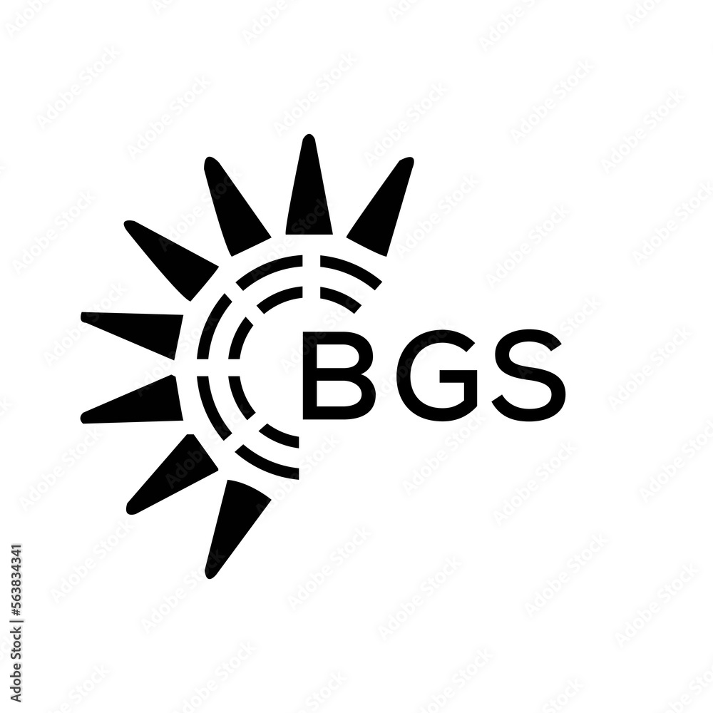 BGS letter logo. BGS image on white background and black letter. BGS ...