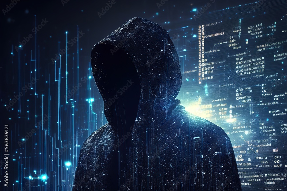 Hacker Cyber Security Cyberpunk Style Concept Art Generative Art Ilustración De Stock Adobe