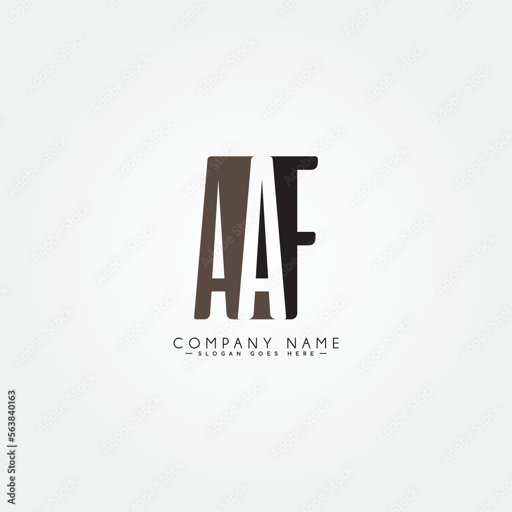 Vector Logo Template for Initials AAF - Simple Alphabet Letters Logo ...