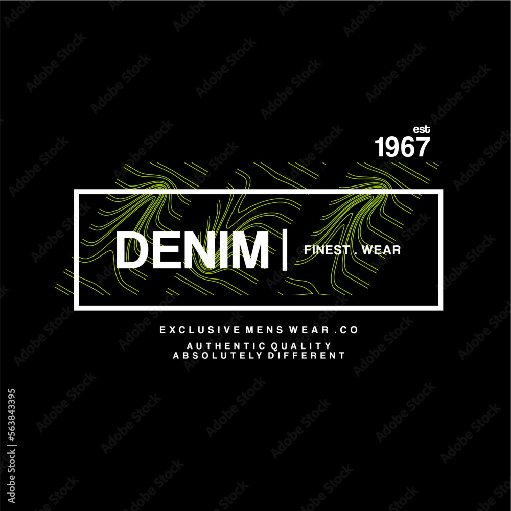 denim vector lettering, texture typography with black background ...