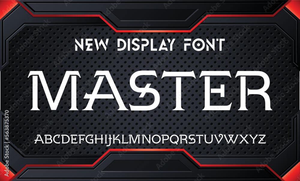 MASTER Modern Sport Font. Typeface urban style fonts for technology ...