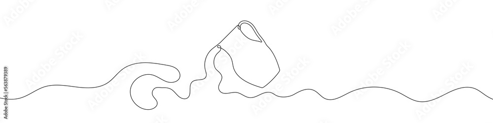 Continuous line drawing of water jug. Line art of jug. One line drawing ...