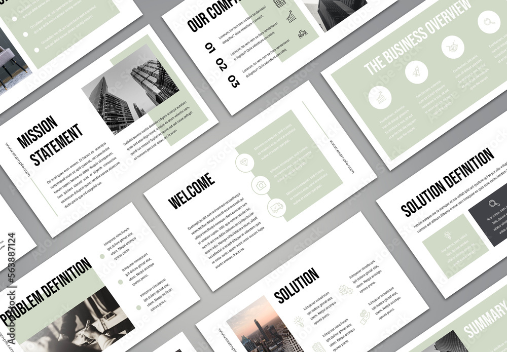Business Plan Presentation Layout Stock Template | Adobe Stock