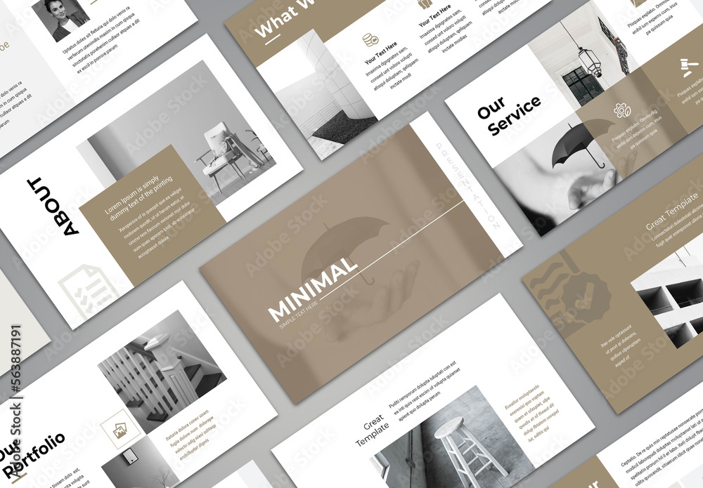 Minimal Business Presentation Layout Stock Template | Adobe Stock