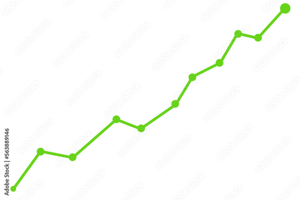 Green zigzag line chart graph png file type Stock Illustration | Adobe ...