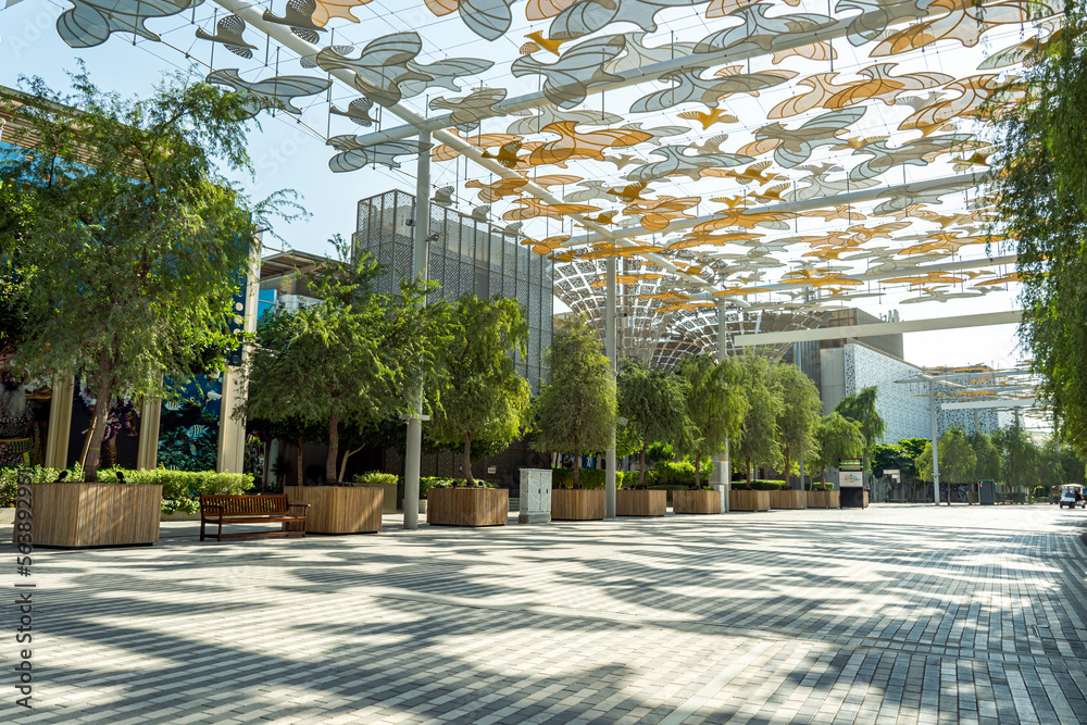 Dubai, United Arab Emirates. dubai exhibition centre. various pavilions ...
