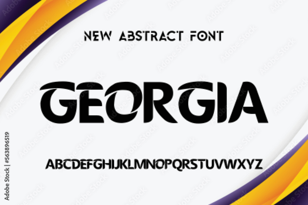 Vetor de GEORGIA sport future modern alphabet fonts. technology ...