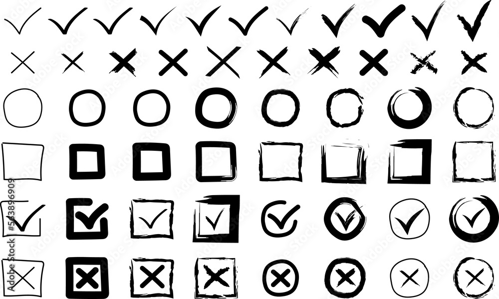 Check mark icon vector set on transparent background. Approval check ... Check mark icon vector set on transparent background. Approval check ...