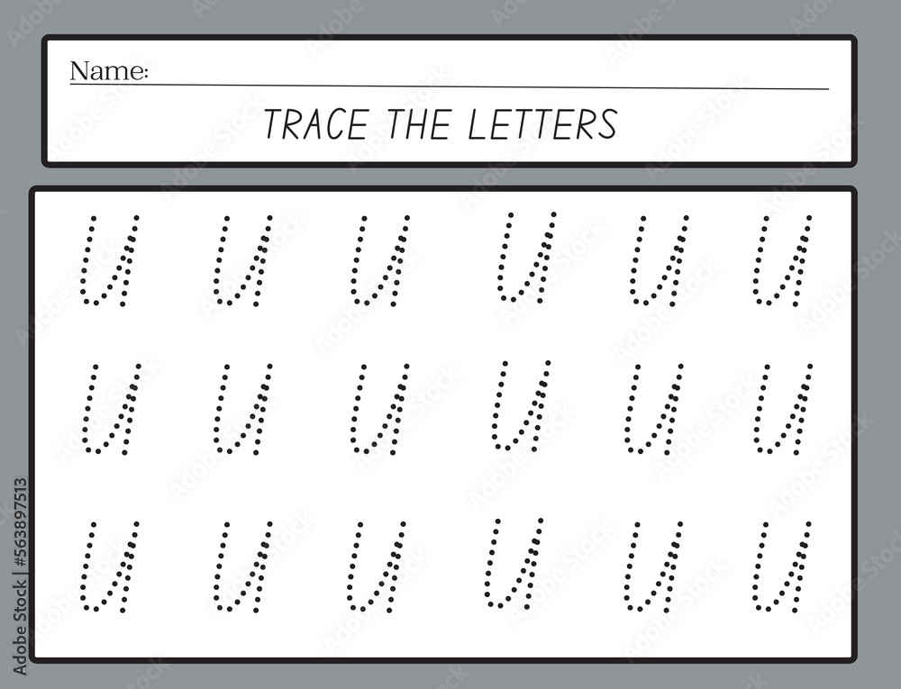 Alphabet letters tracing worksheet. Tracing practice worksheet ...