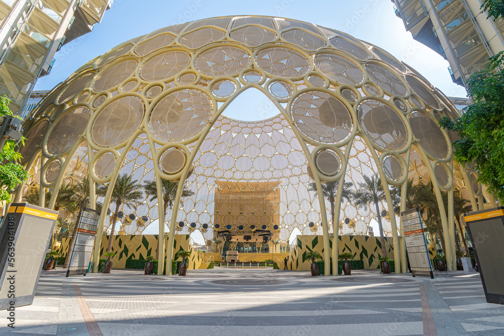 Dubai, United Arab Emirates. dubai exhibition centre. various pavilions ...