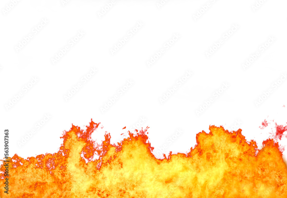 Photo & Art Print realistic Flames of fire on transparent background ...