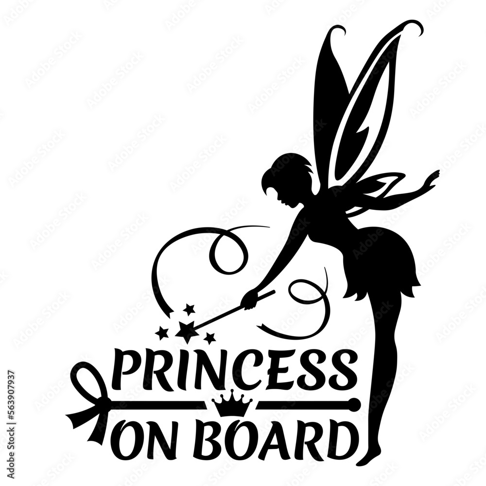 Princess on board SVG, Fairy SVG, Princess SVG, Car quote SVG, Fairy ...