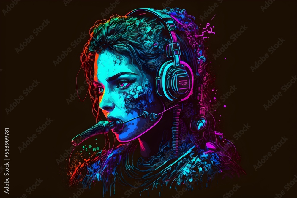 neon style operator of the call center, Automatic Speech Recognition ...