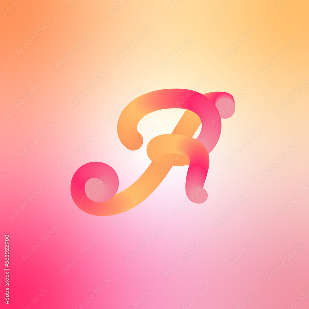 3d gradient letter R, Blend R logo, Gradient background with R alphabet ...