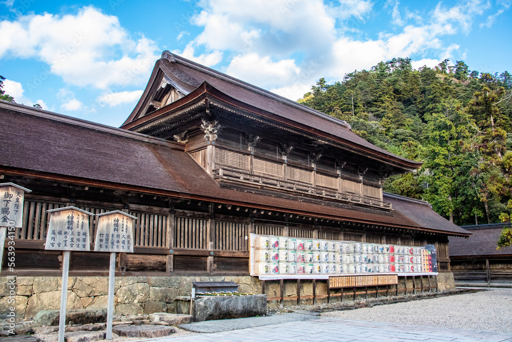 Shimane Japan 2nd Dec 2022: the wall of Omiki (goshinshuin) in shrine ...