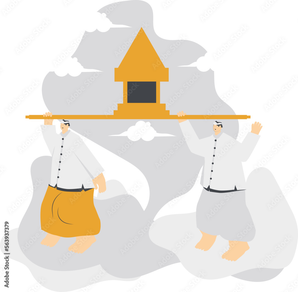 two fat men wearing white, yellow and white and gray clothes doing ...