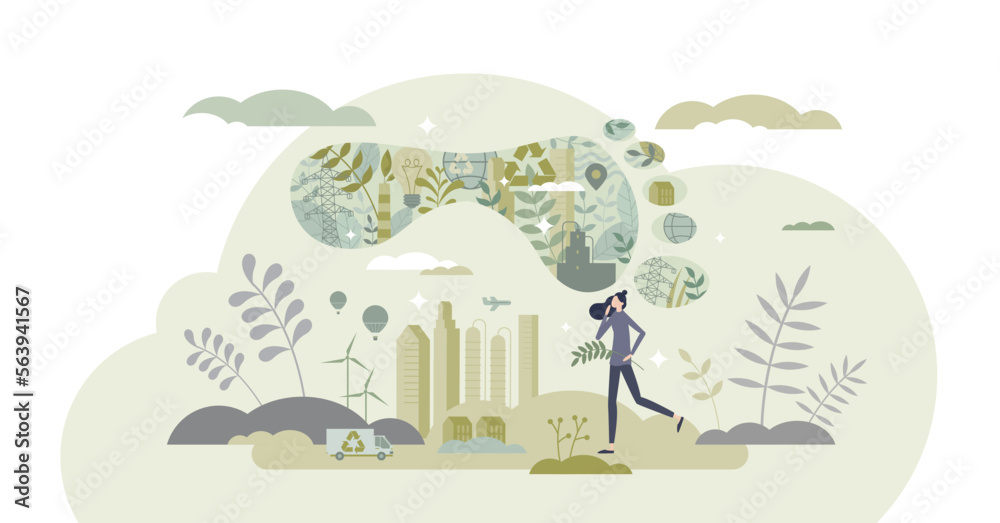 Vettoriale Stock Carbon footprint effect and CO2 emission problem ...