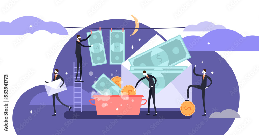 Corruption illustration, transparent background. Flat tiny persons cash ...
