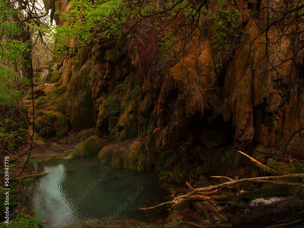 gorman falls in colorado bend state park Stock Photo | Adobe Stock