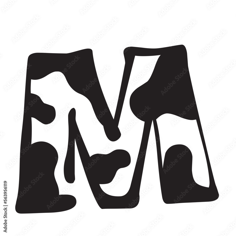 cow print font svg, cow pattern half print font letters alphabet svg ...