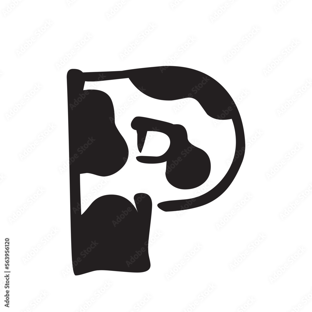 cow print font svg, cow pattern half print font letters alphabet svg ...