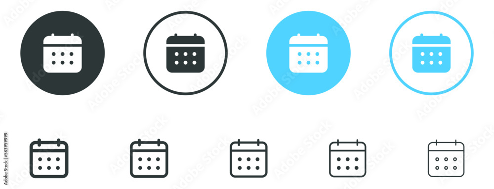 Calendar icon, date reminder icon month planner symbol. event, time ...