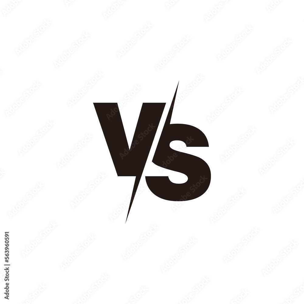 Vetor de simple vs logo design vector, flat versus icon do Stock | Adobe Stock
