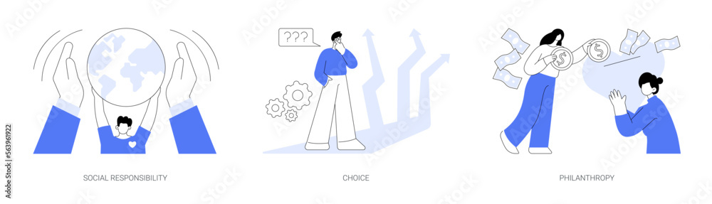 Poster Decision making abstract concept vector illustrations ...