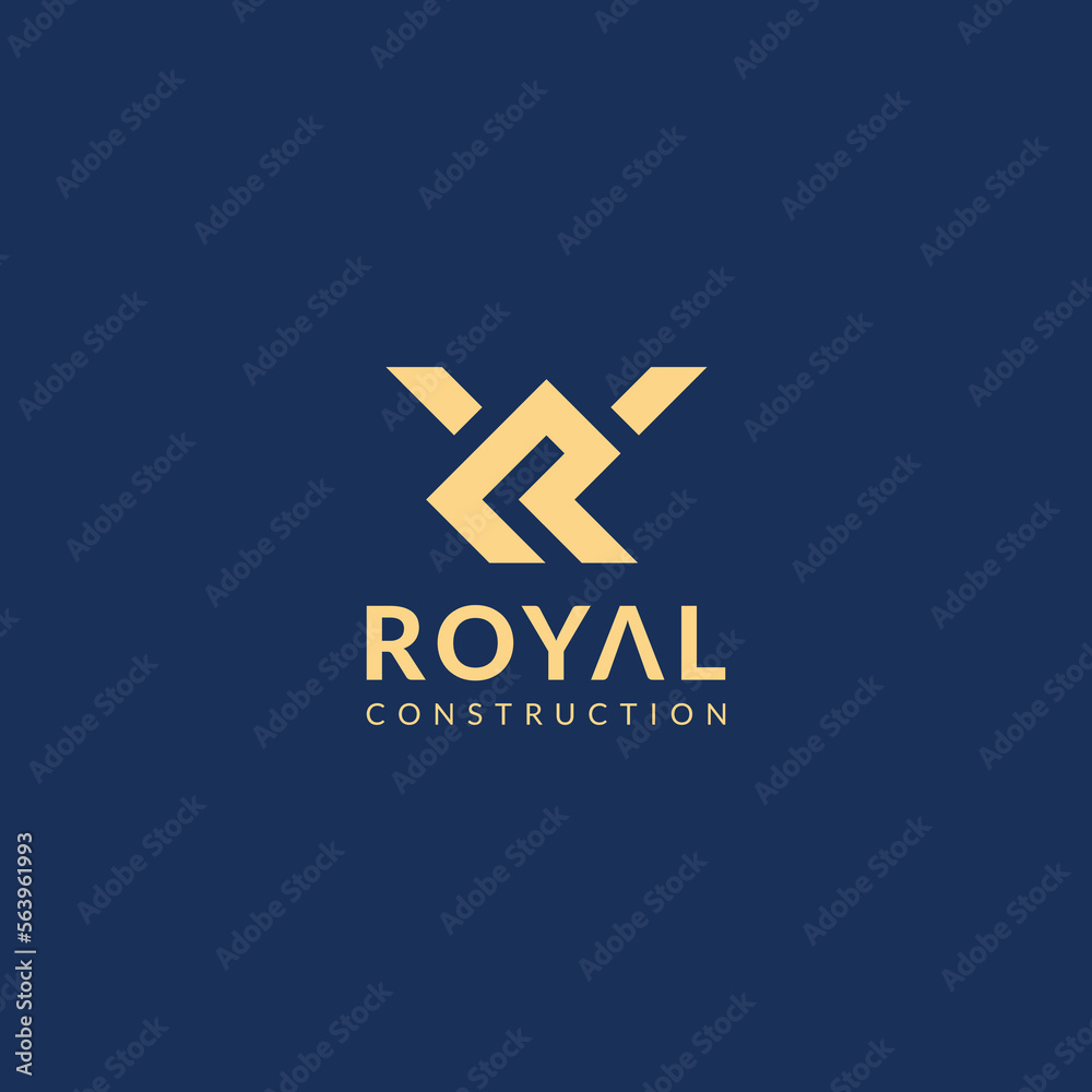 Letter R and Crown Royal Logo Design vector template fully editable ...