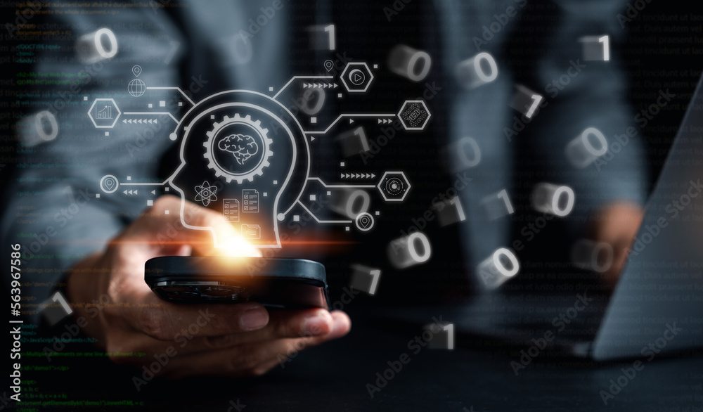 AI, Artificial Intelligence, digital software technology, mobile app ...