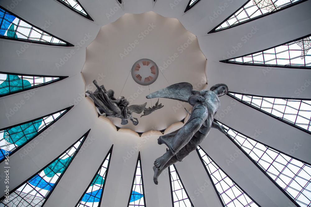 Brasilia, Brazil, 2016: three angels of the "Catedral de Brasília ...
