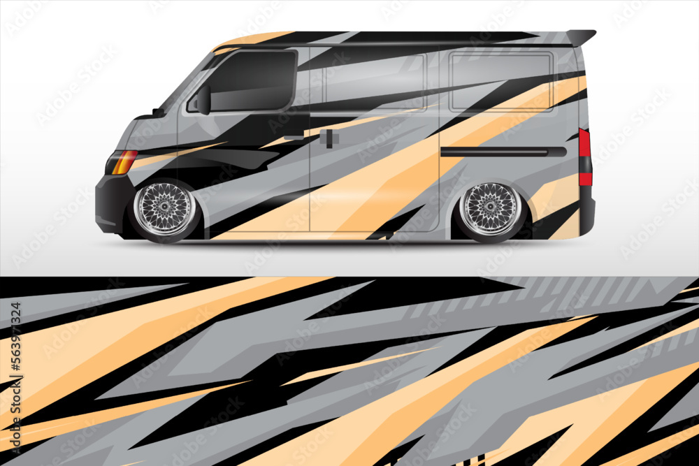 racing motif racing car design for vehicle vinyl stickers and ...