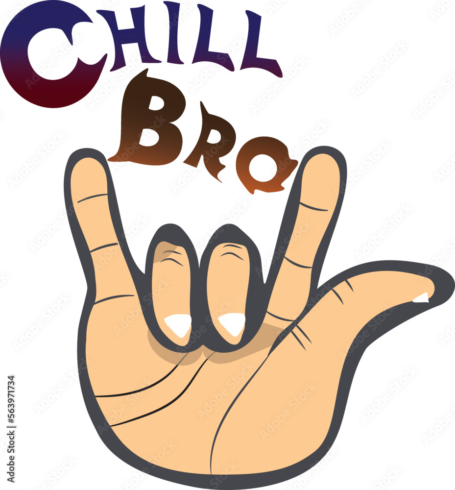 Chill Bro Vintage For t-shirt, Poster, Sticker simple and very good ...
