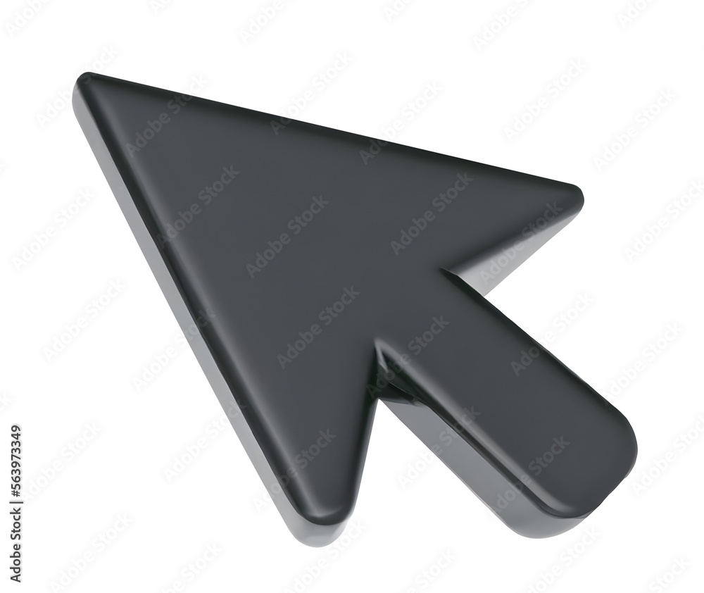 3d computer mouse cursor. arrow icon. Generative AI. Stock Illustration ...