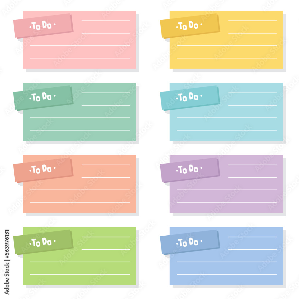 Cute blank paper notes. Stationery organizer set. Scrapbook notes and ...