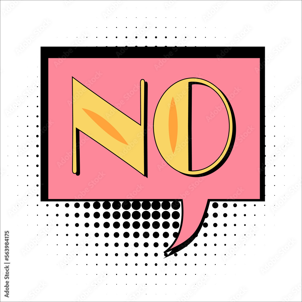 No word pop art retro vector illustration. Isolated image on white ...