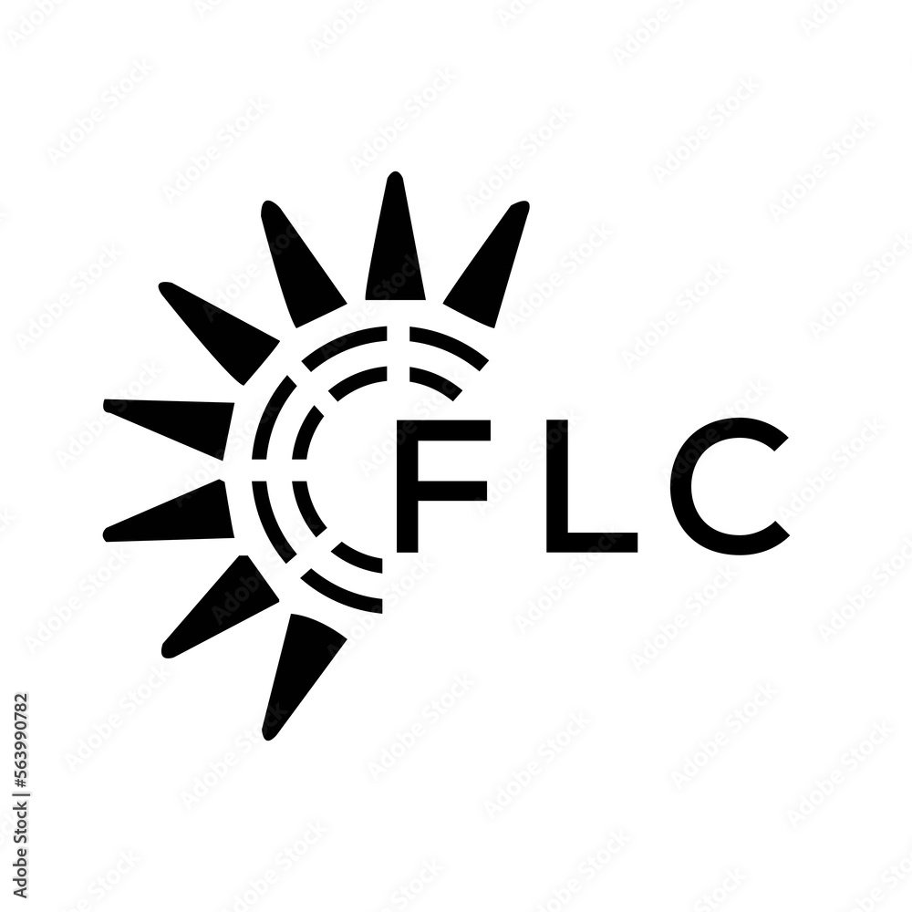FLC letter logo. FLC image on white background and black letter. FLC ...