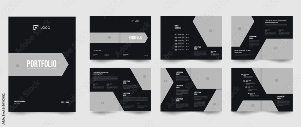 Poster modern a4 architecture portfolio interior layout template ...