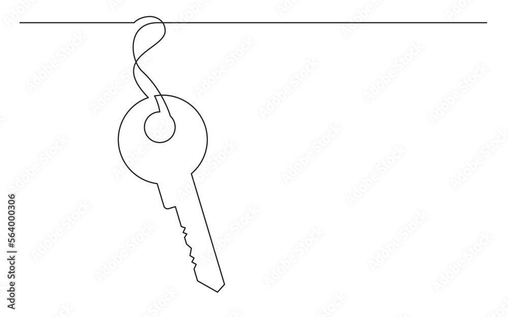 continuous line drawing vector illustration with FULLY EDITABLE STROKE ...